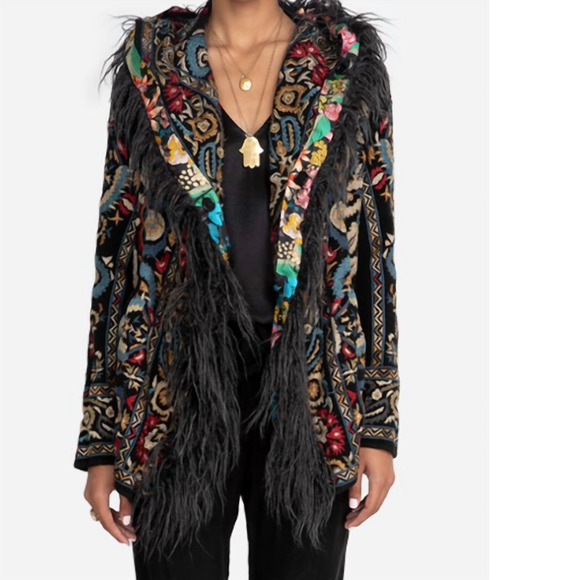 Johnny Was | Tops | Nwt Johnny Was Wheiler Short Hoodie In Black | Poshmark